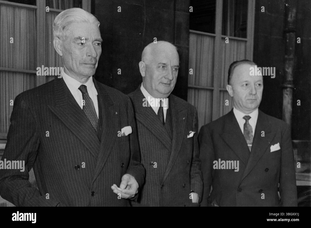 Photo shows from left to right: Mr. Villier, Mr Mayolle and Mr Barrier ...