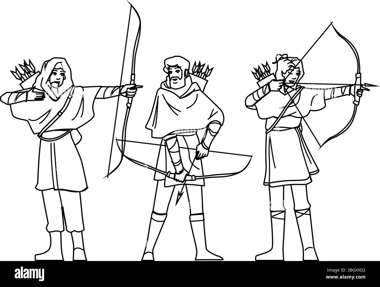 arrow archer medieval vector Stock Vector Image & Art - Alamy