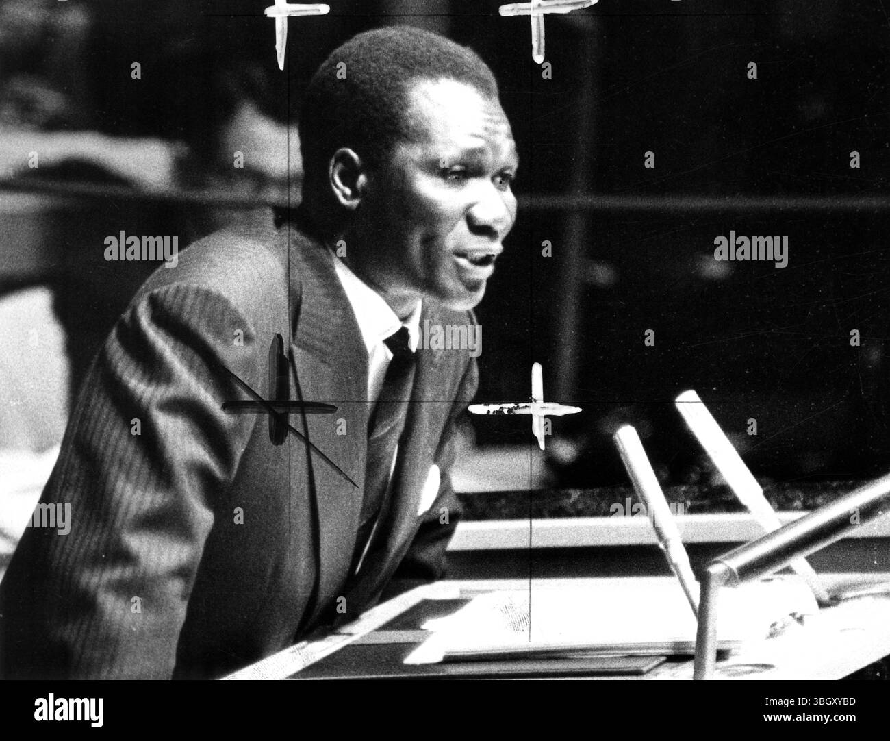President of the Republic of Guinea Sekou Toure addressing the General ...