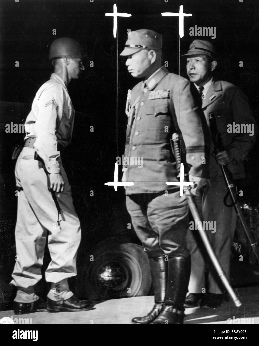Clutching their samurai swords Lt Gen. Kawabe Takashiro (centre) Vice ...
