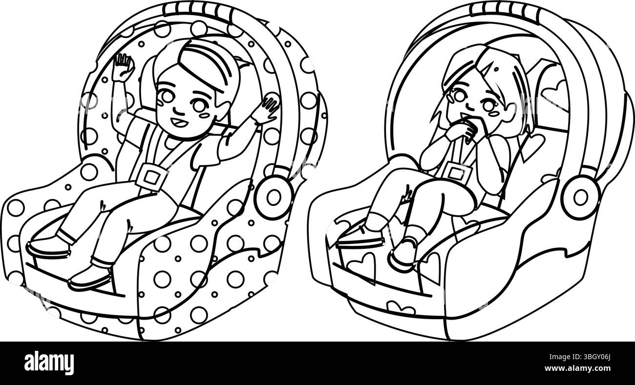 rear baby car seat vector Stock Vector Image & Art - Alamy