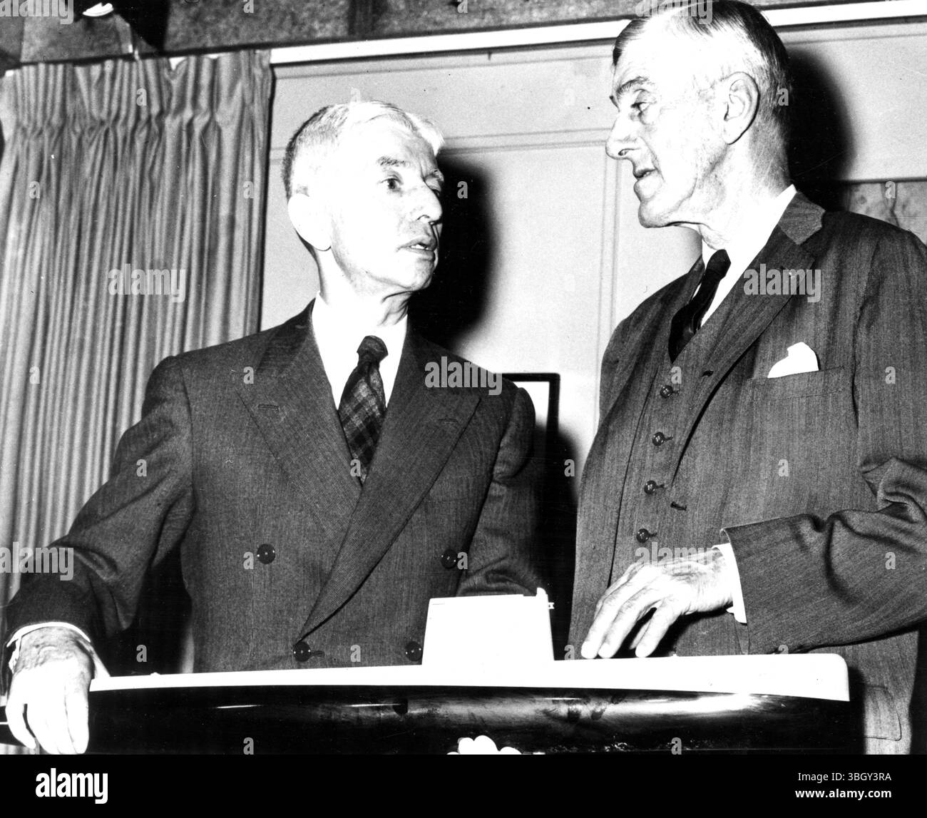 Admiral Hyman Rickover (left) explains details of the USS Nautilus, the ...
