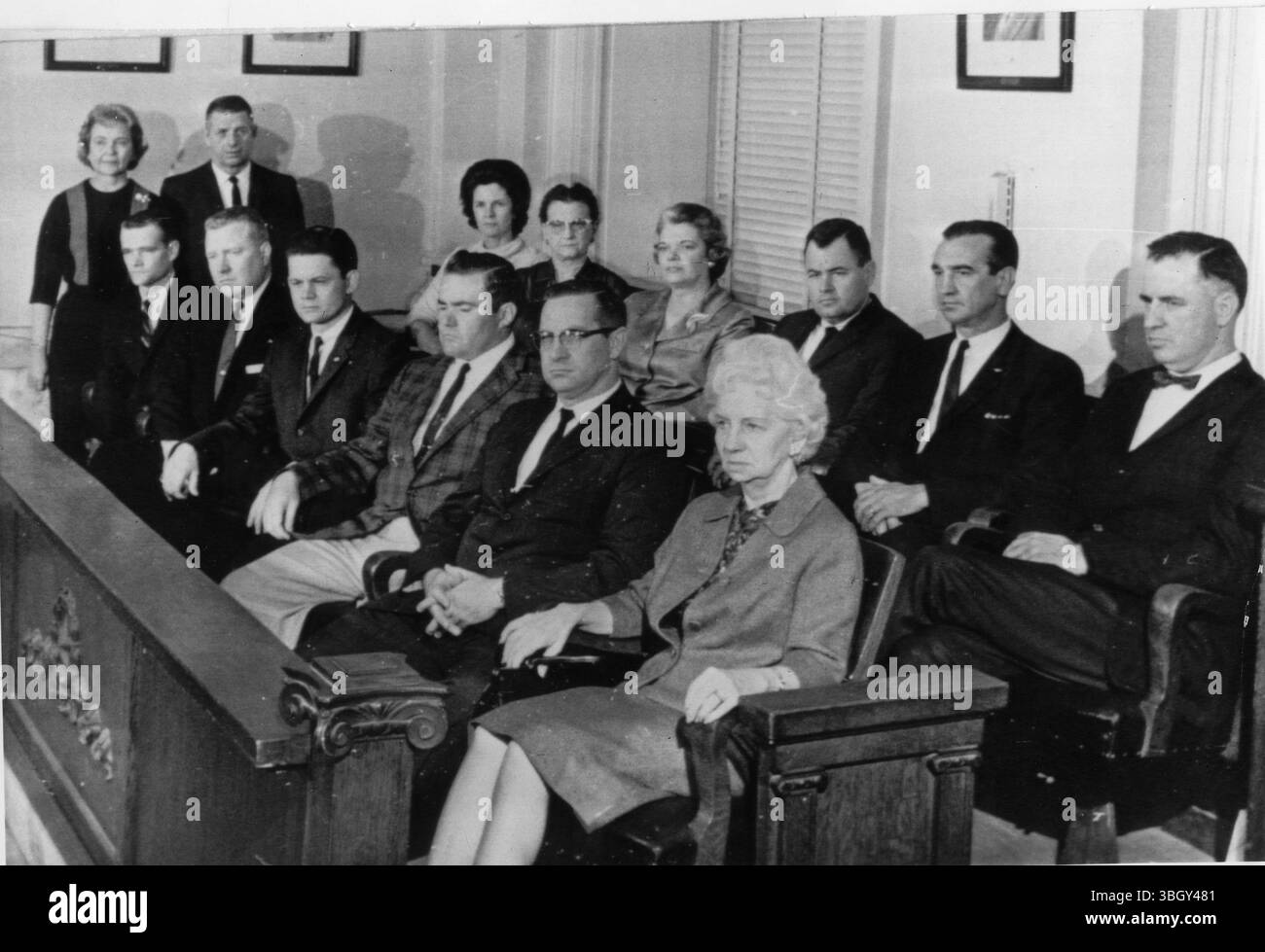 The Jack Ruby murder trial jury sits before court was called into ...