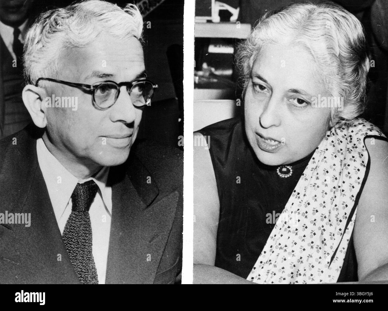 Mrs Vijaya Lakshmi Pandit (right) and Sir Benegal Rau. 17 March 1953 ...