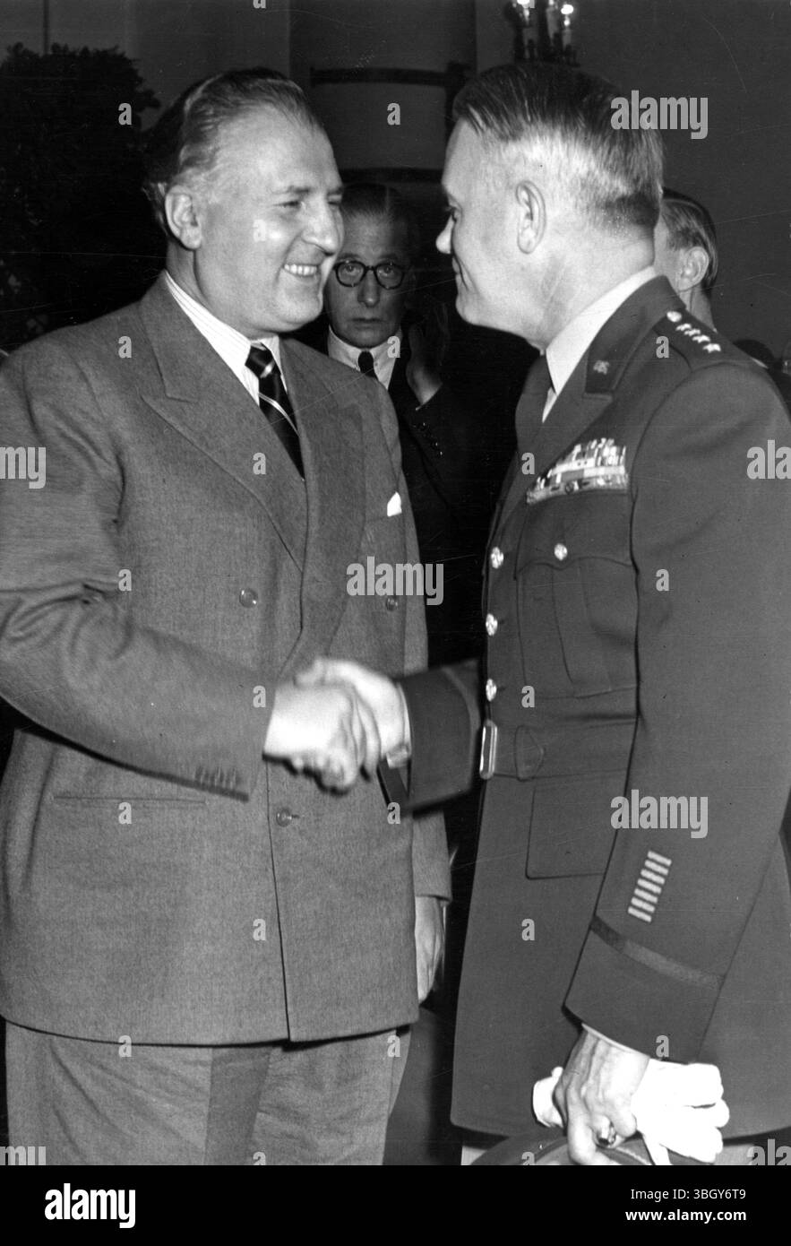General Lawton O. Collins (right), chief of staff to the U.S. Army ...