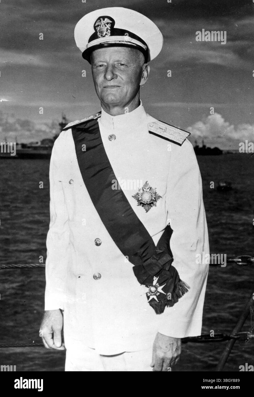 Fleet Admiral Chester W. Nimitz, commander-in-chief of the US Pacific ...