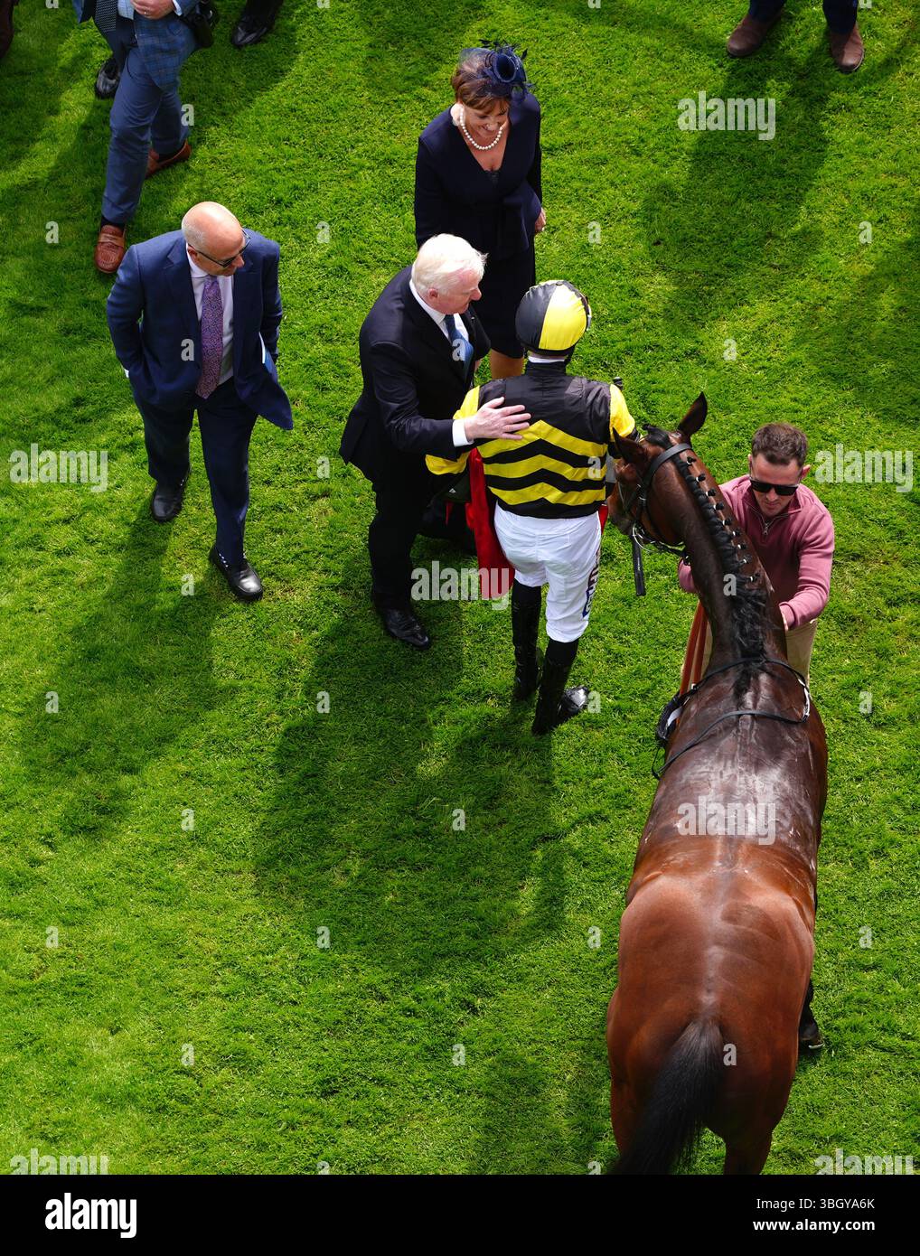 Oisin Orr and Ecureuil Secret in the parade ring after winning the ...