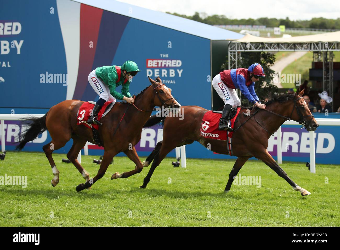 Epsom, UK. 06th June, 2025. Jan Brueghel (J.Ryan Moore T.Aiden OÕBrien ...