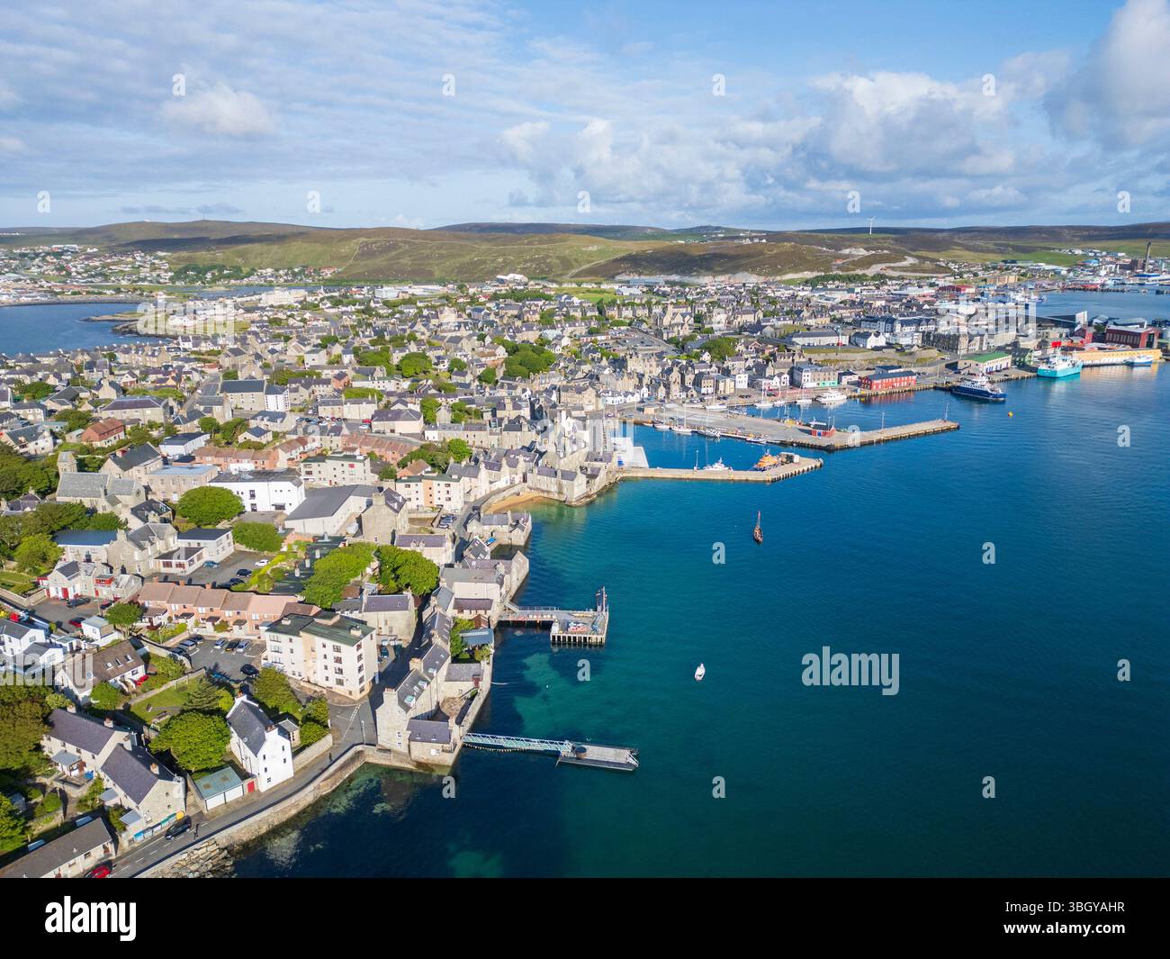 Shetland isles lerwick aerial hi-res stock photography and images - Alamy