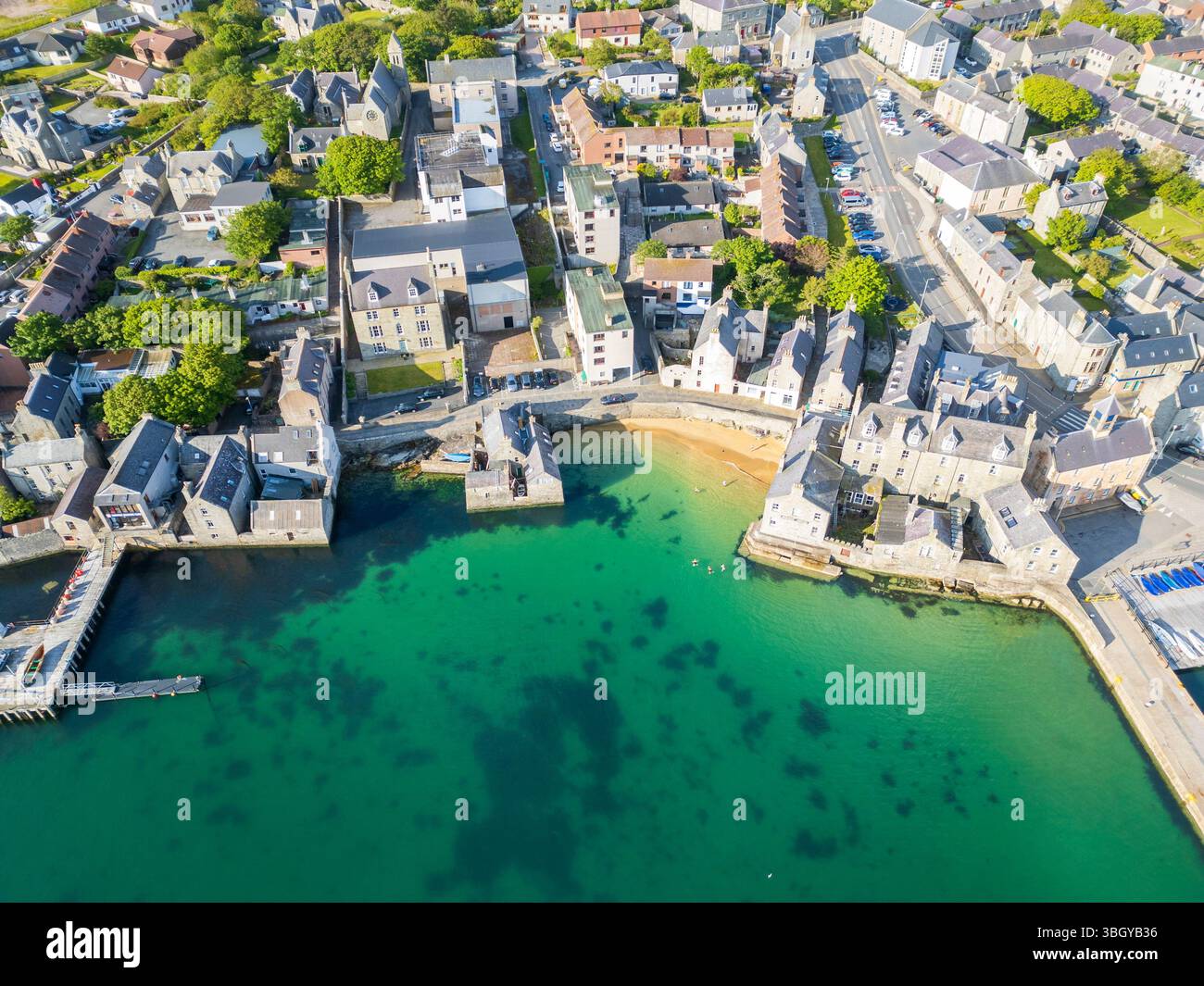 Aerial view of Lerwick, Shetland, on a bright sunny day – Scotland’s ...