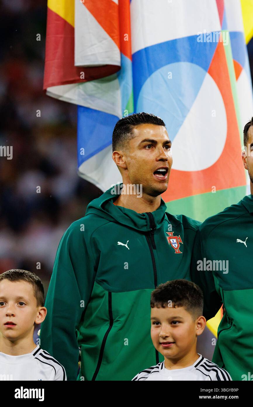 Cristiano Ronaldo seen during UEFA Nations League 2025 semifinal game ...