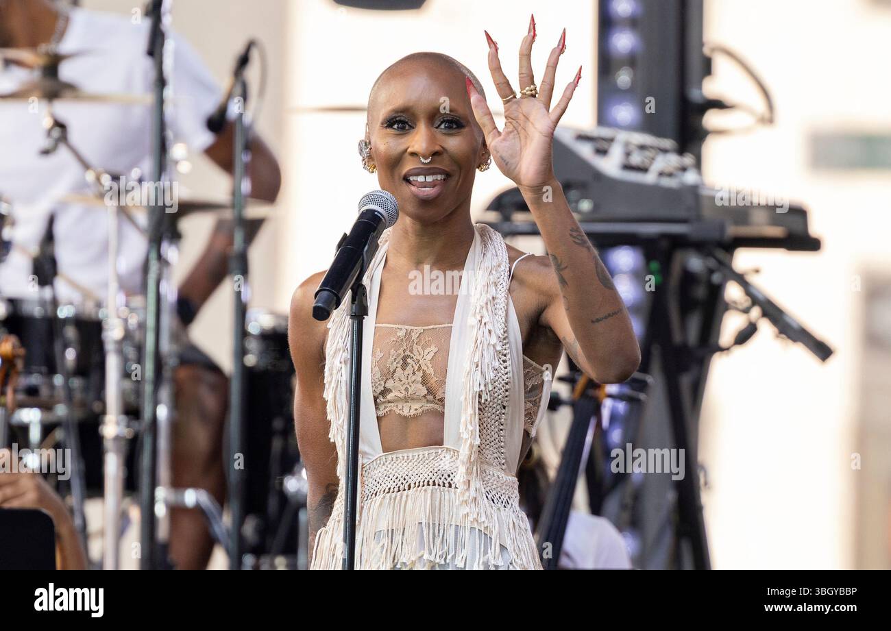 Singer-actor Cynthia Erivo performs on NBC's Today show at Rockefeller ...