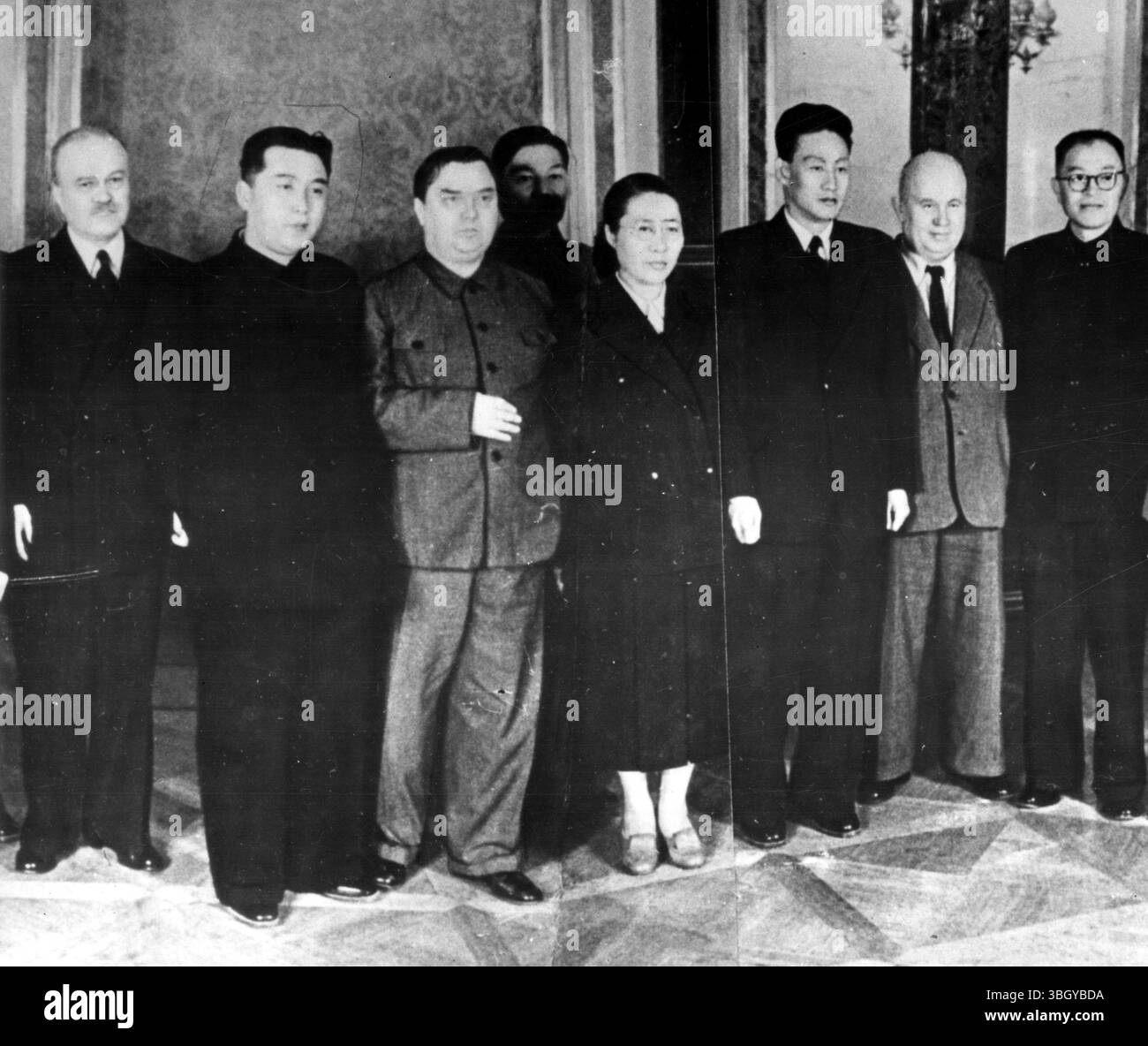 Members of the Soviet hierarchy appear for a formal portrait with ...