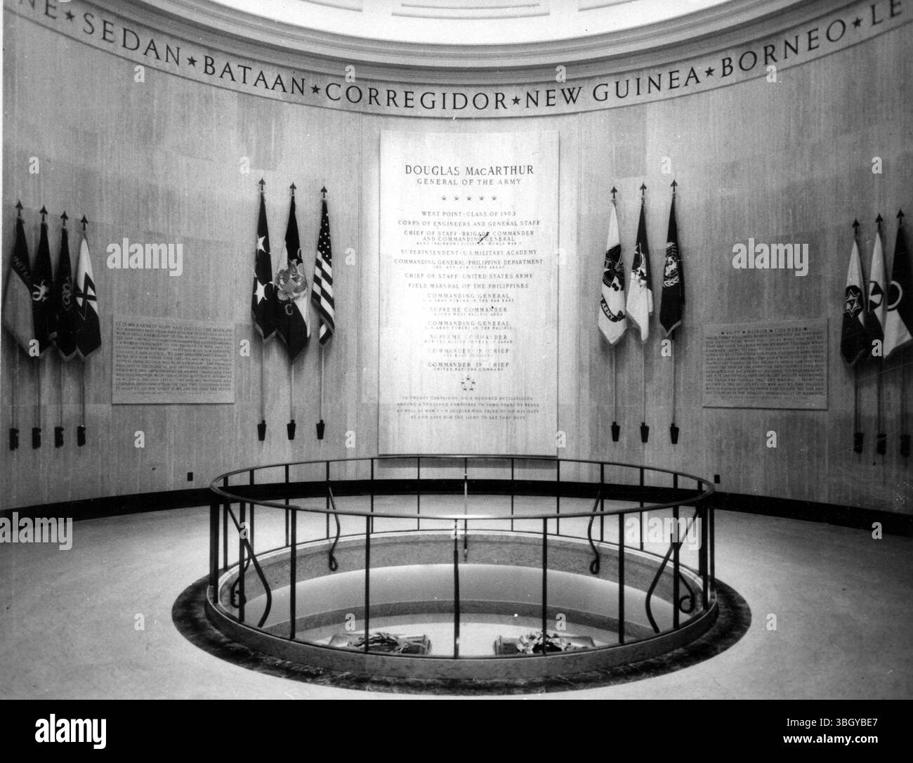 An interior view of the new MacArthur Memorial Museum, reveals part of the marble rotunda and ...