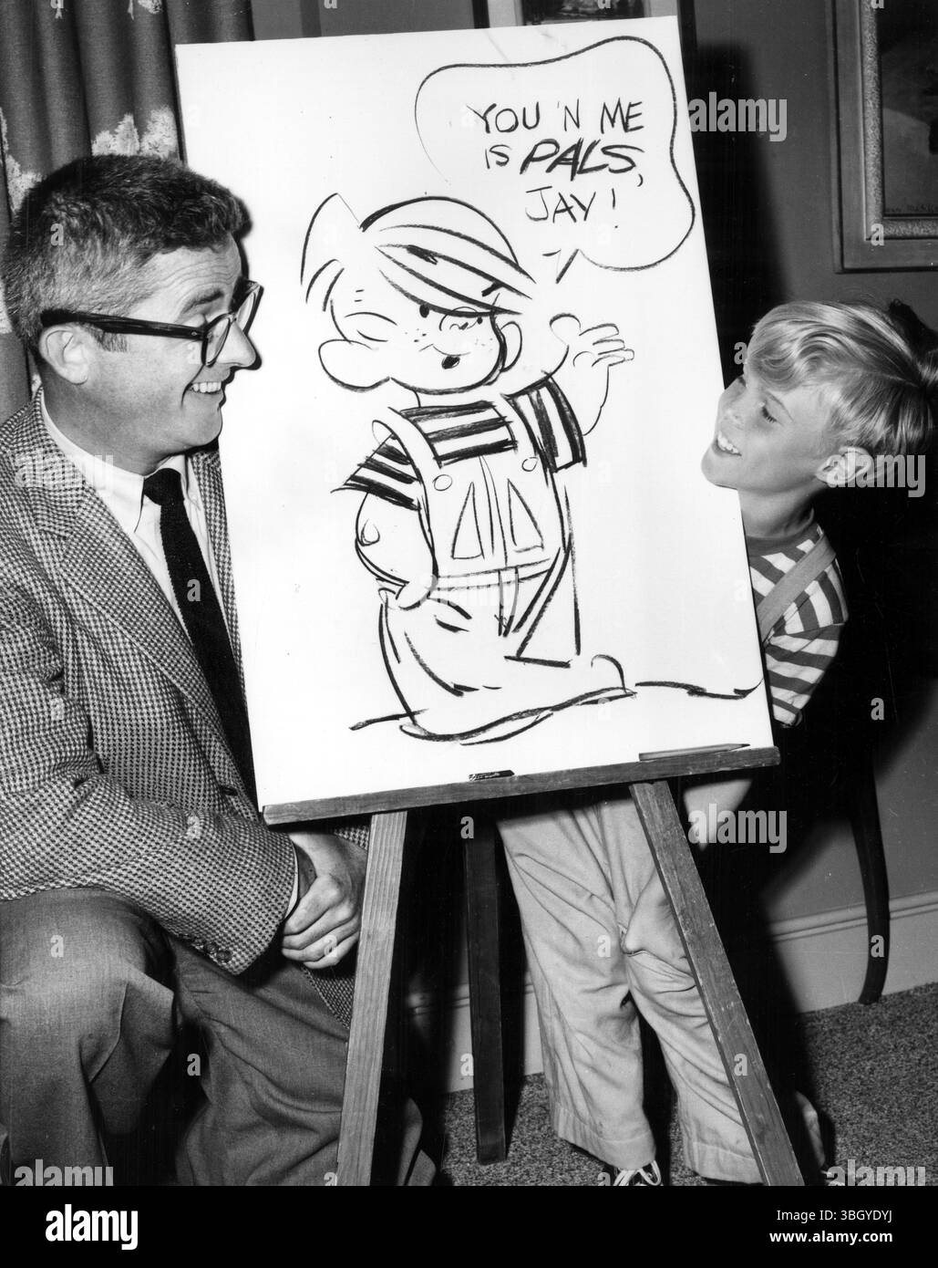 Meeting his new "other self," 6-year-old Jay North seems to be getting ...