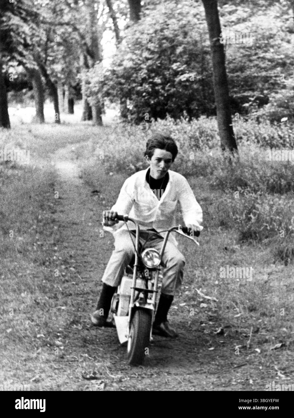 Robert Kennedy Jr riding a scooter. 27 June 1968 Stock Photo - Alamy
