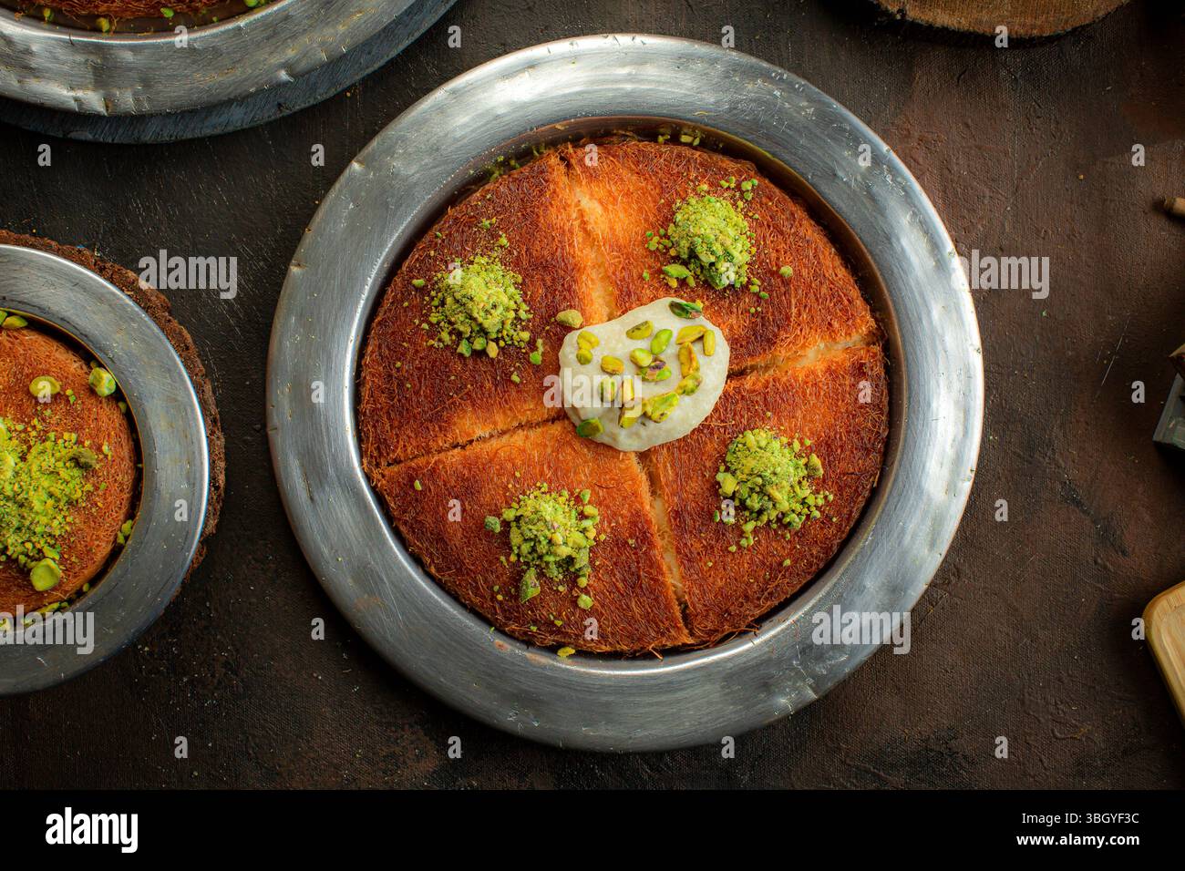 Istanbul-style knafeh plate, Arabic Turkish dessert Stock Photo - Alamy