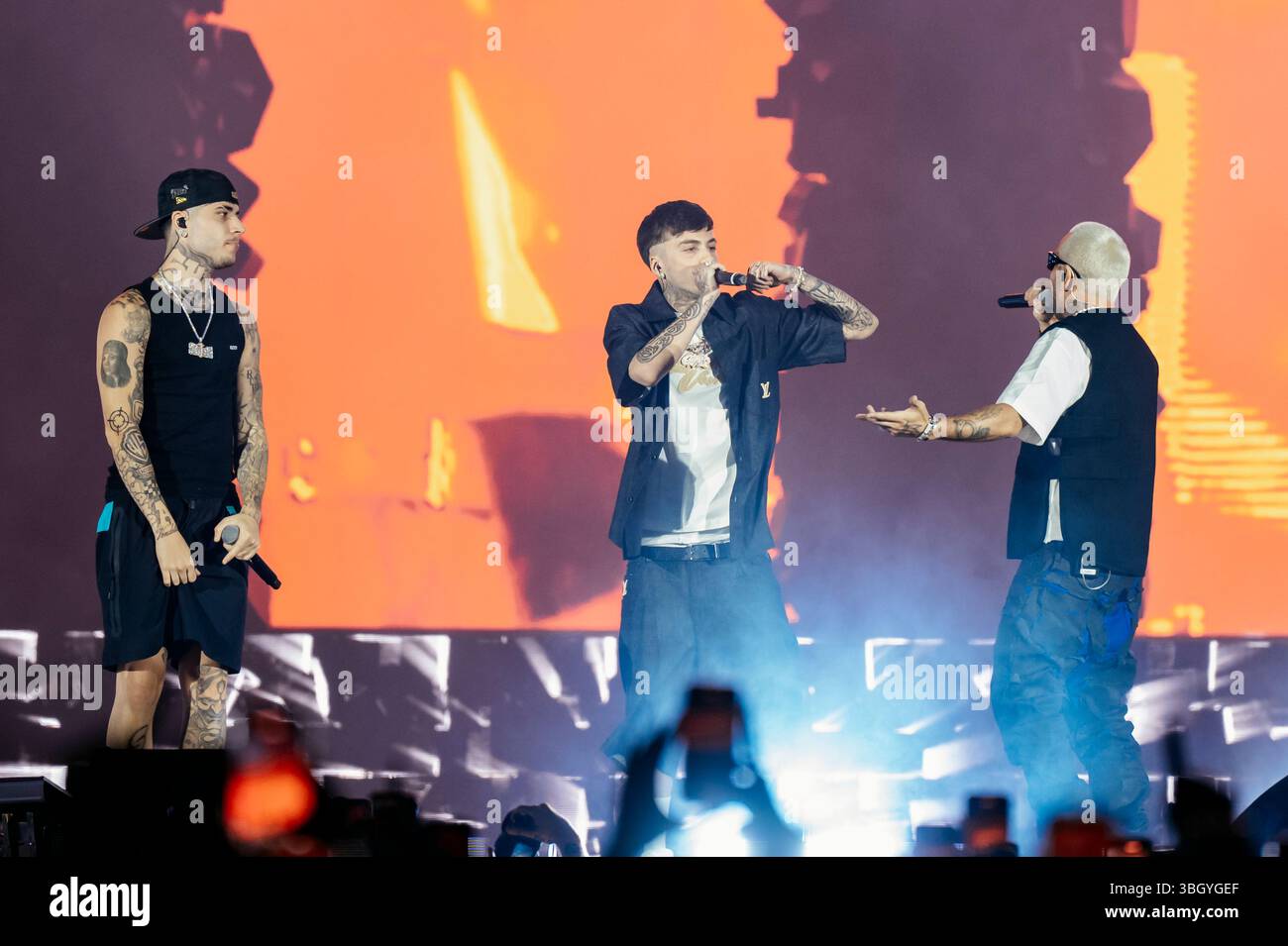 Naples, Salerno, Italy. 5th June, 2025. Italian rappers Shiva aka ...