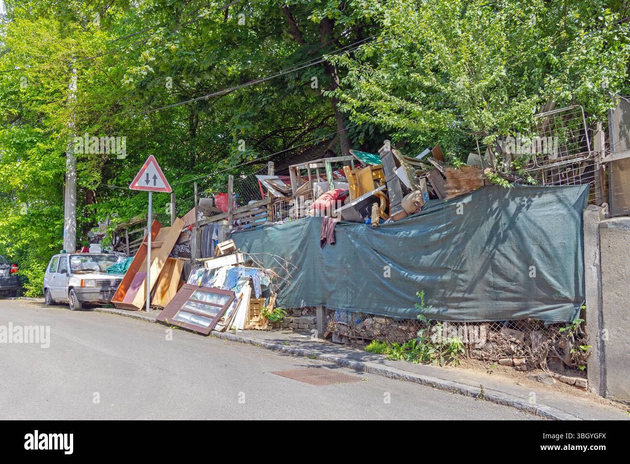 Belgrade, Serbia - May 27, 2025: Trash Waste Garbage Clutter Bunch of ...