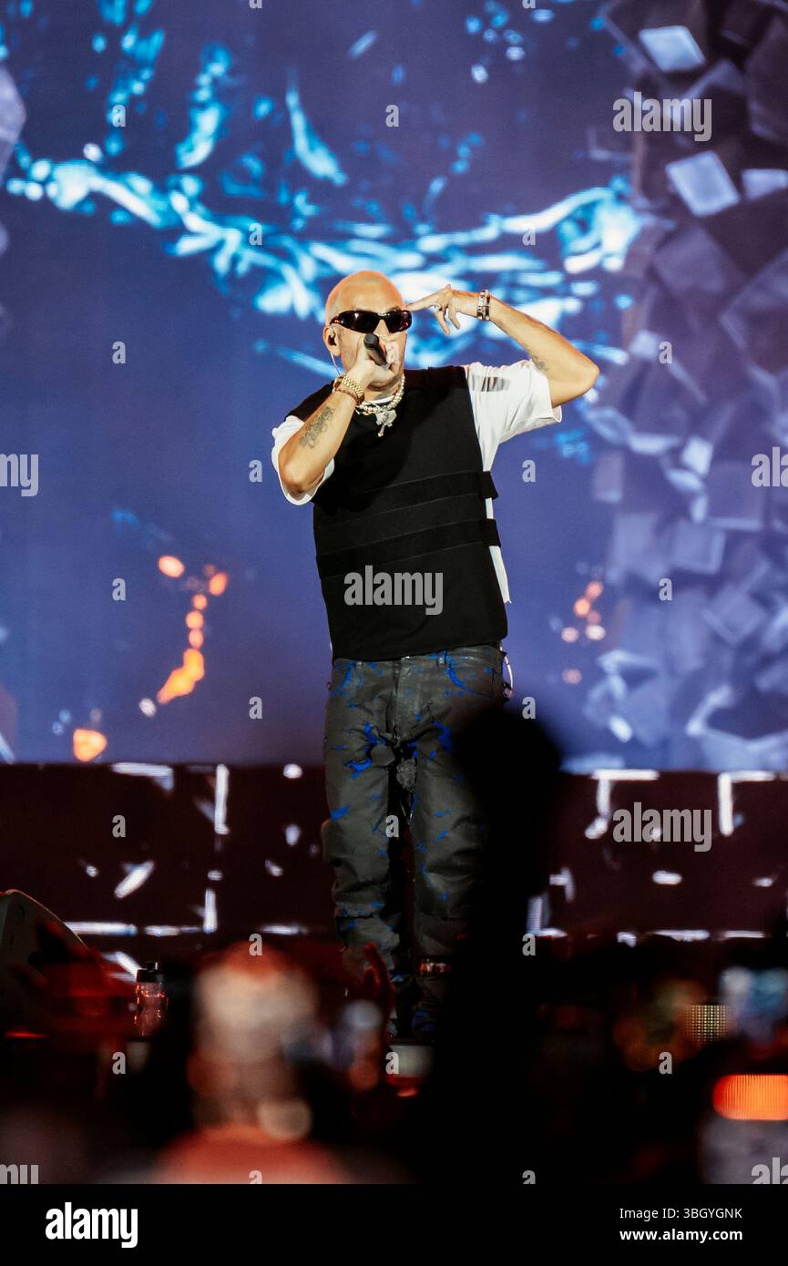 June 5, 2025, Naples, Salerno, Italy: Italian rapper LuchÃ¨ aka Luca ...