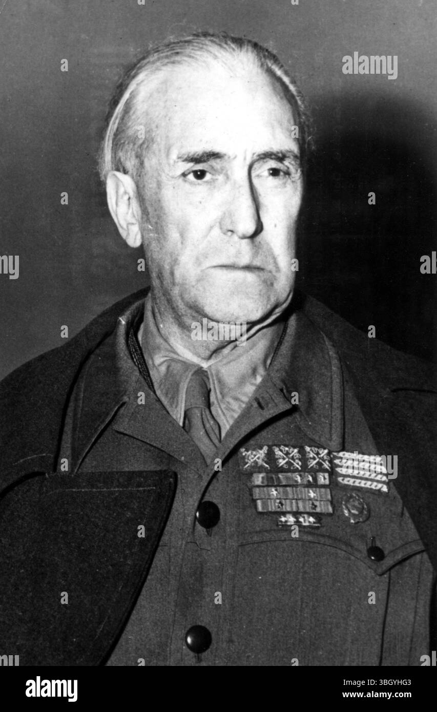 Rodolfo Graziani. 11. January 1955 Stock Photo - Alamy