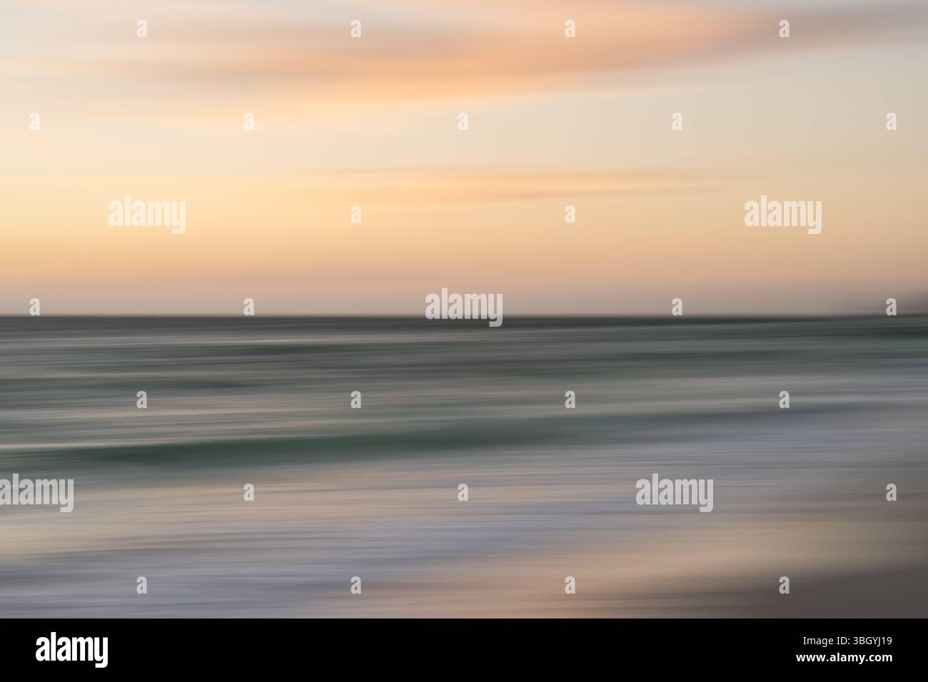 Slow shutter colorful artistic ocean sunset, Holmes Beach, FL Stock ...