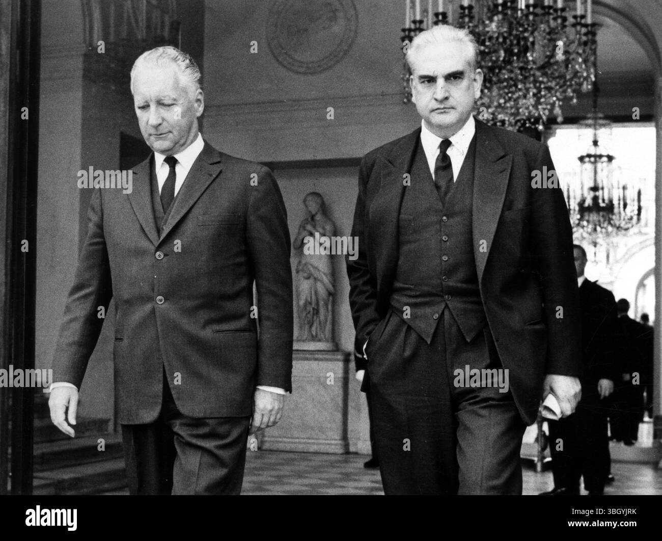 Christian Fouchet, Pierre Messmer. 19 May 1968 Stock Photo - Alamy