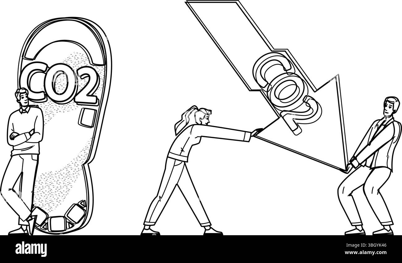 efficiency carbon reduce vector Stock Vector Image & Art - Alamy