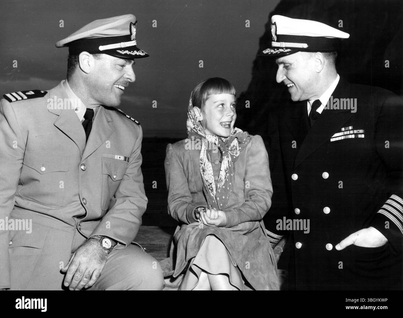 The reel and real coastguard. Screen actor Brian Donlevy (left ...