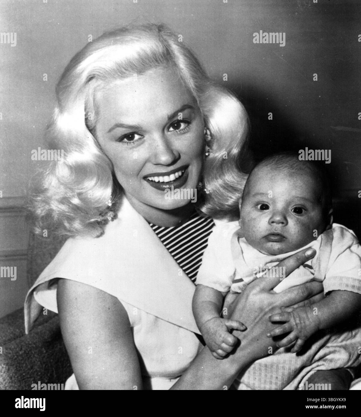 Mamie van Doren and son. Mamie van Doren shows her son Perry Ray ...