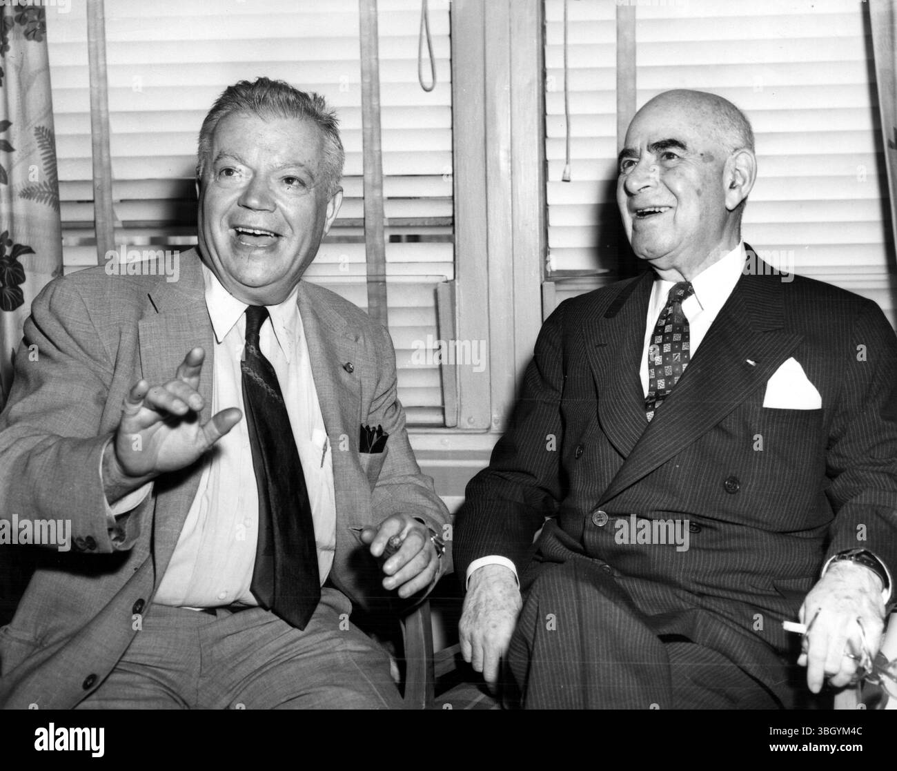 At strike negotiations. David Dubinsky (left), president of the ...