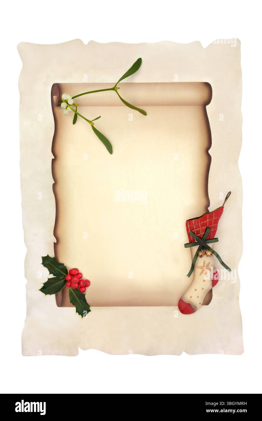 Festive christmas stocking paper Cut Out Stock Images & Pictures - Alamy