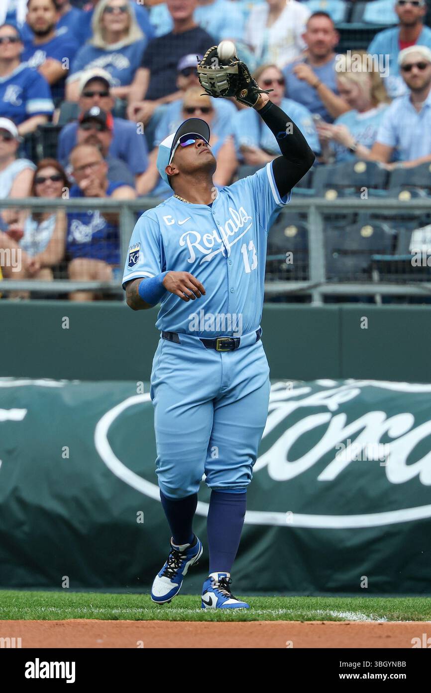 Kansas City, MO, USA. 31st May, 2025. Kansas City Royals first baseman ...