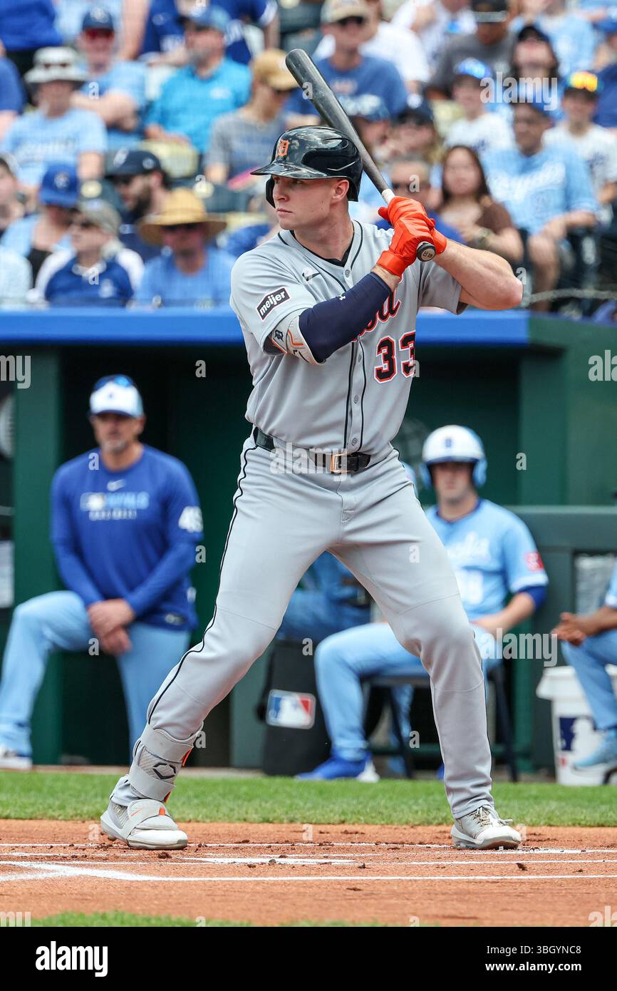 May 31, 2025: Detroit Tigers designated hitter Colt Keith (33) bats ...