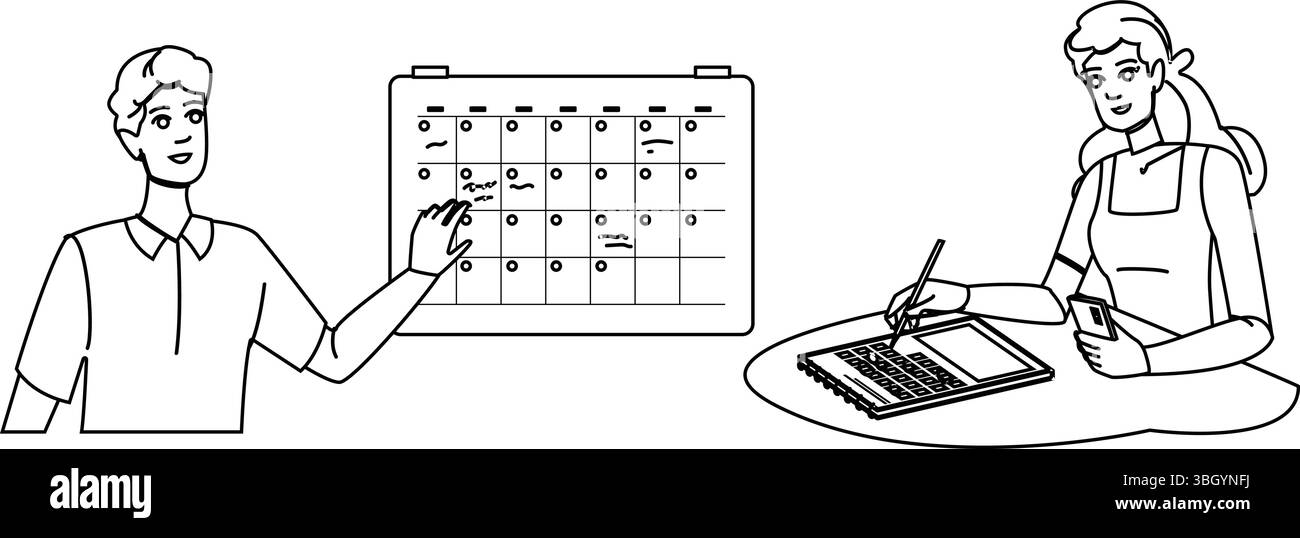 plan checking planner vector Stock Vector Image & Art - Alamy