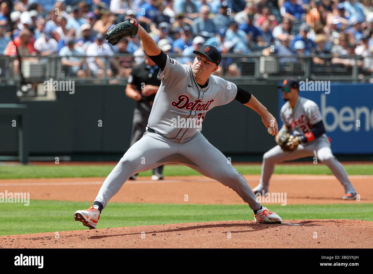 Kansas City, MO, USA. 31st May, 2025. Detroit Tigers starting pitcher ...