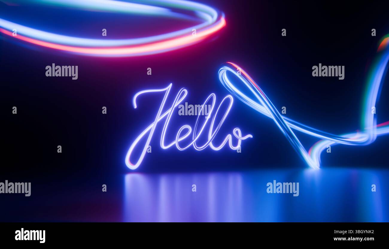 Blue script typography hi-res stock photography and images - Alamy
