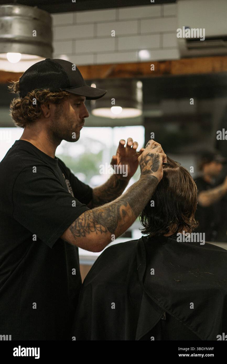 Male grooming barbershop hairdresser hi-res stock photography and ...