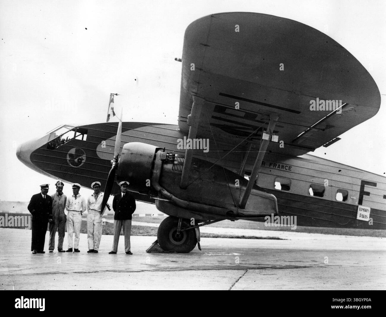 The Potez 62 high wing mono plane on arrival at Croydon aerodrome for ...