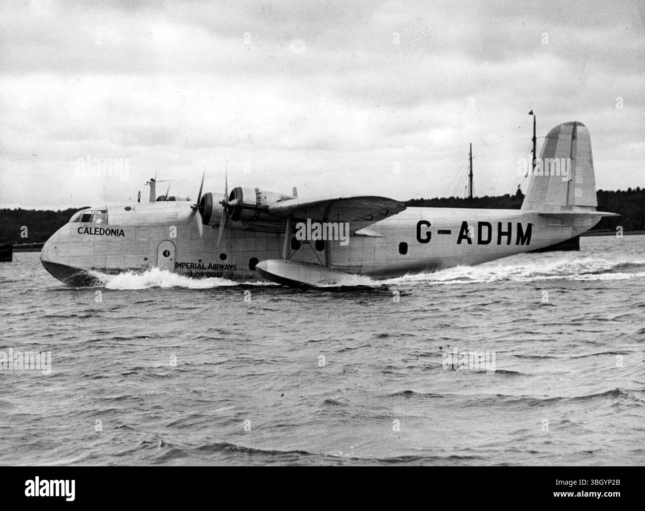 The Imperial Airways flying boat " Caledonia " about to take off from ...