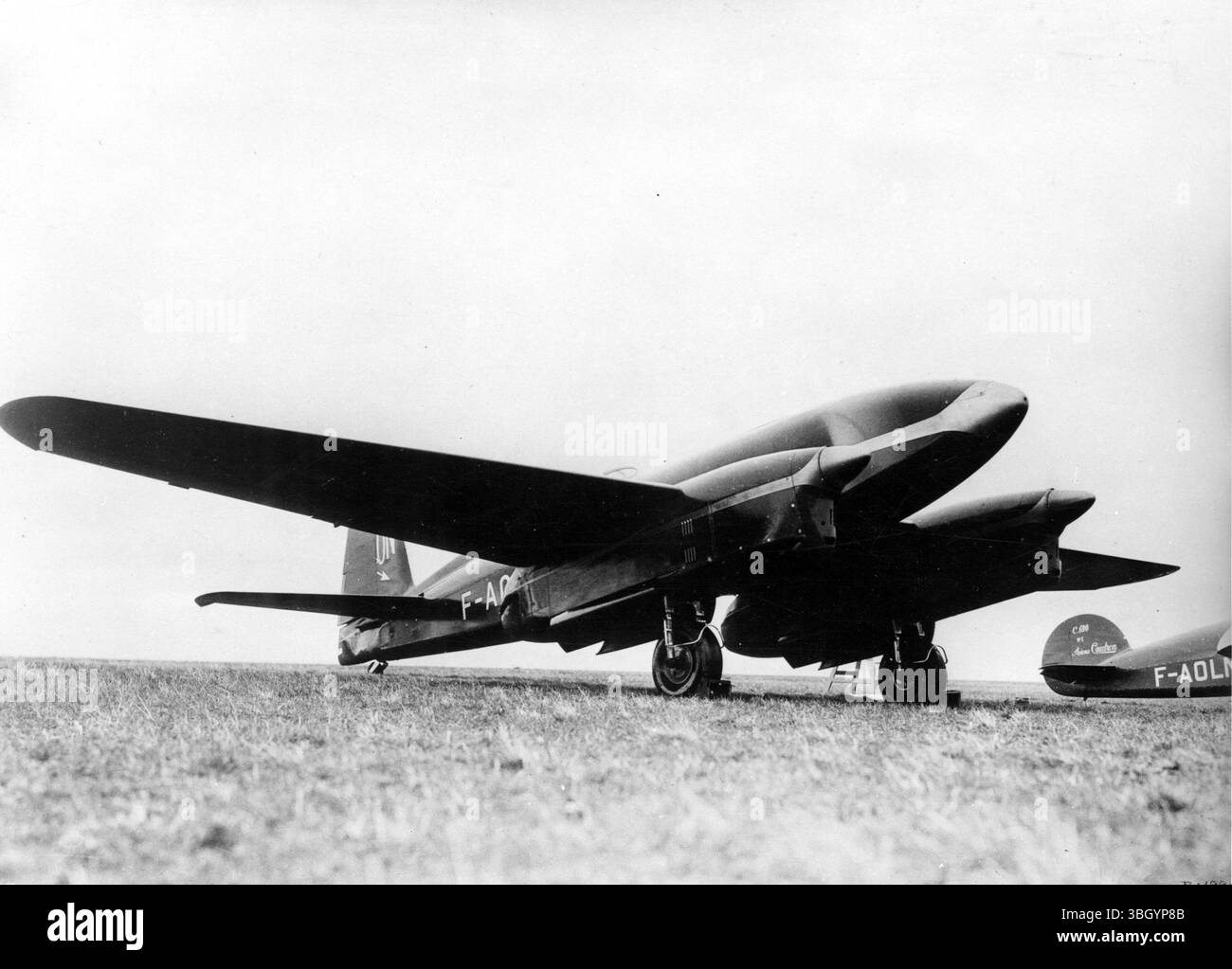 French Typhoon plane being built in the Caudron plant under supervision ...