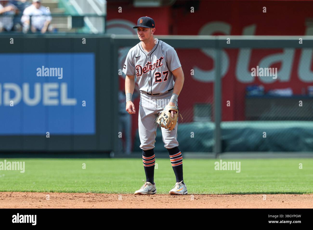 Kansas City, MO, USA. 31st May, 2025. Detroit Tigers shortstop Trey ...