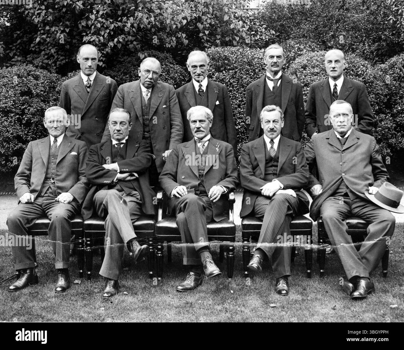 The first photograph of the new British national cabinet . Left to ...