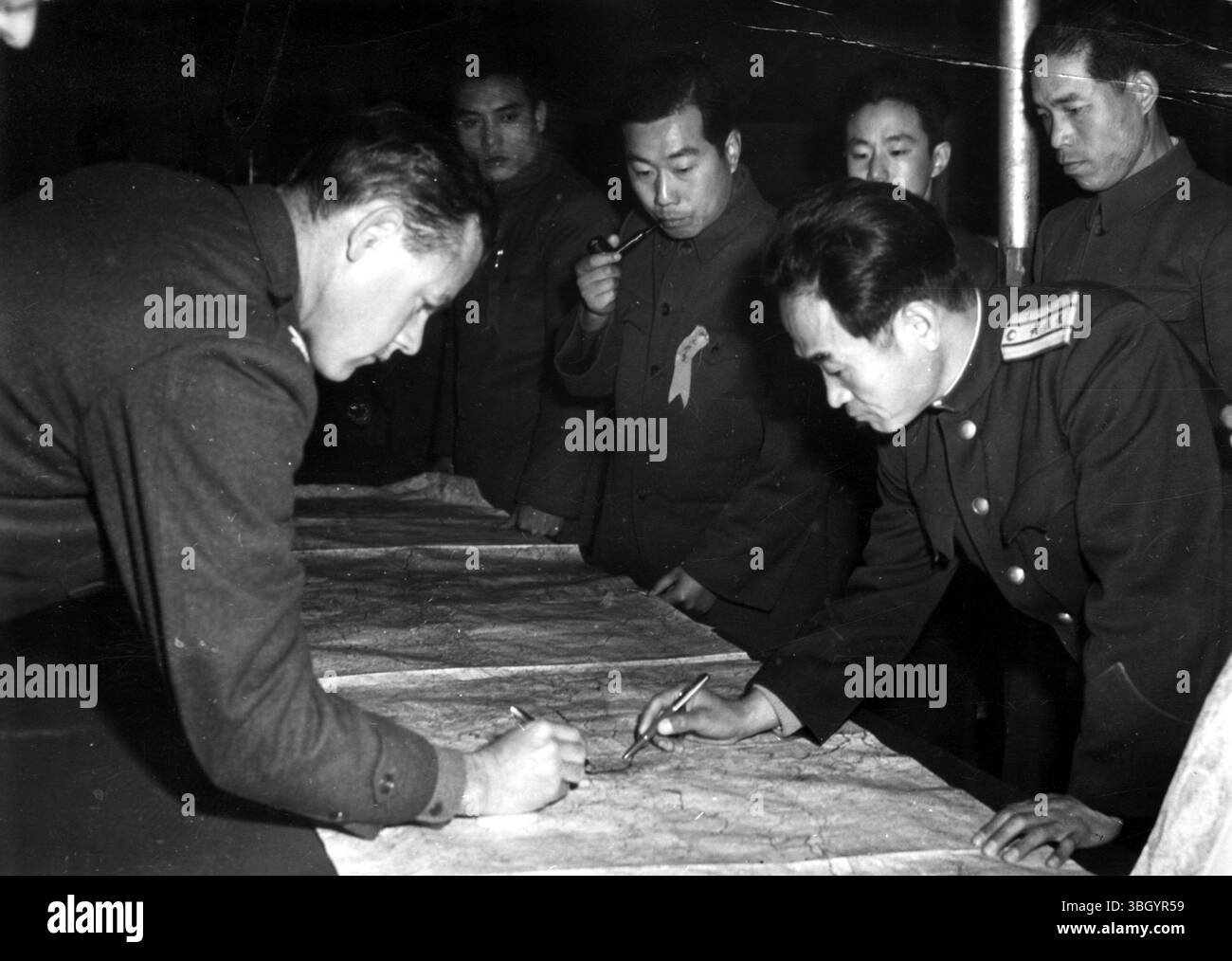 Colonel James C Murray (left), of the United States Marine Corps, and ...