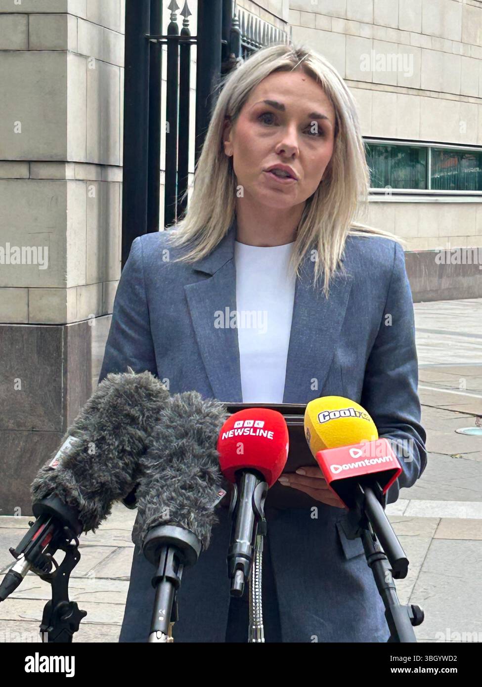 Detective Chief Inspector Kerrie Foreman reads a statement outside ...
