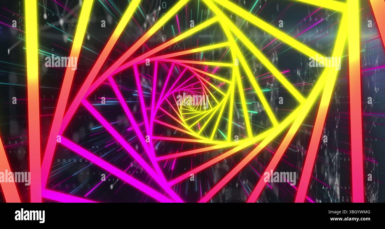 Animation moving shapes over colorful hi-res stock photography and ...