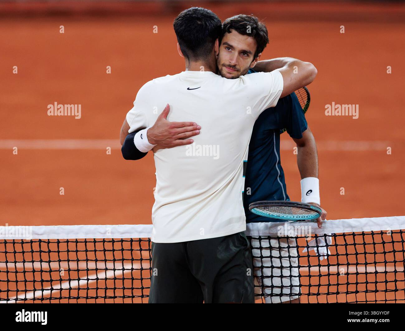 Paris, France. 06th June, 2025. Carlos Alcaraz (ESP) wins the semi final after Lorenzo Musetti ...
