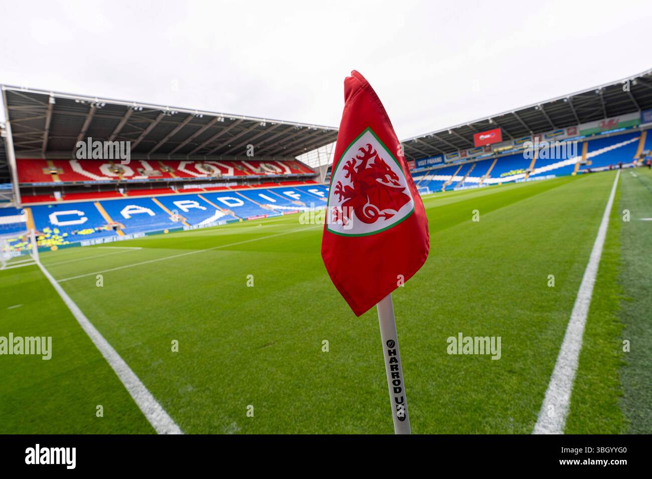 Cardiff, Wales, UK. 6th June 2025. General view of a corner flag at the ...