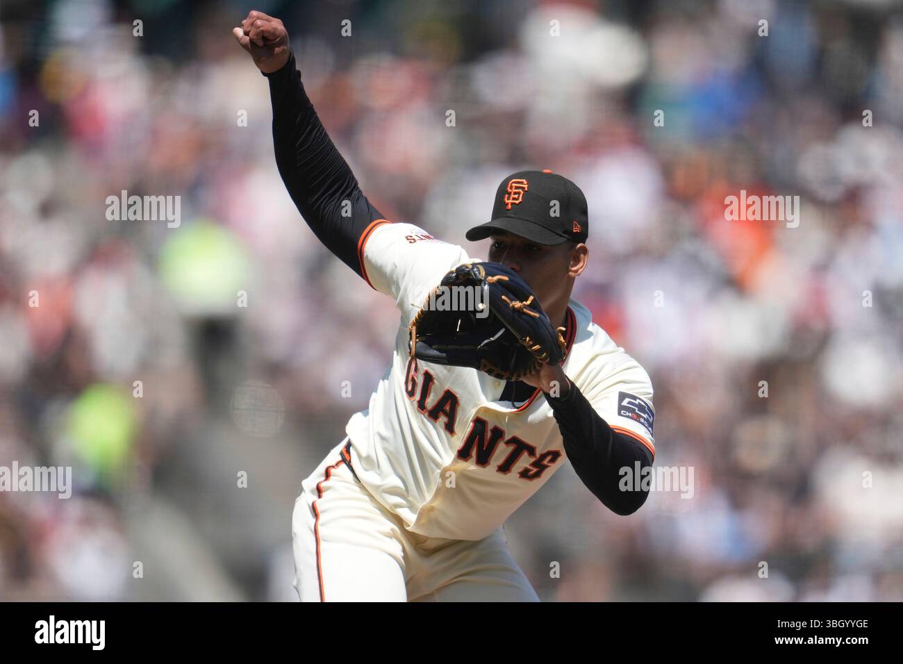 San Francisco Giants pitcher Randy Rodríguez during a baseball game ...