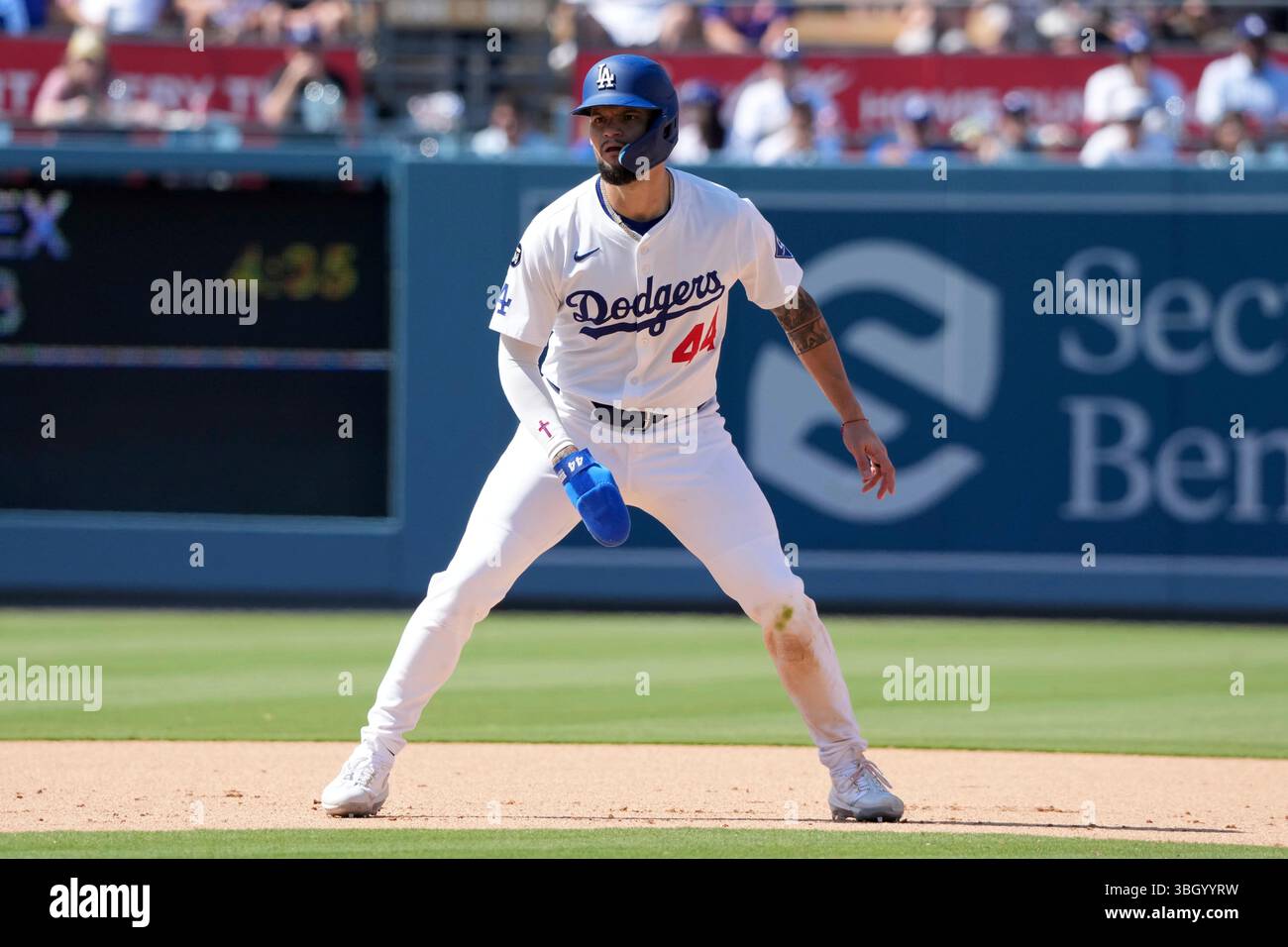 Los Angeles Dodgers center fielder Andy Pages (44) during a MLB ...